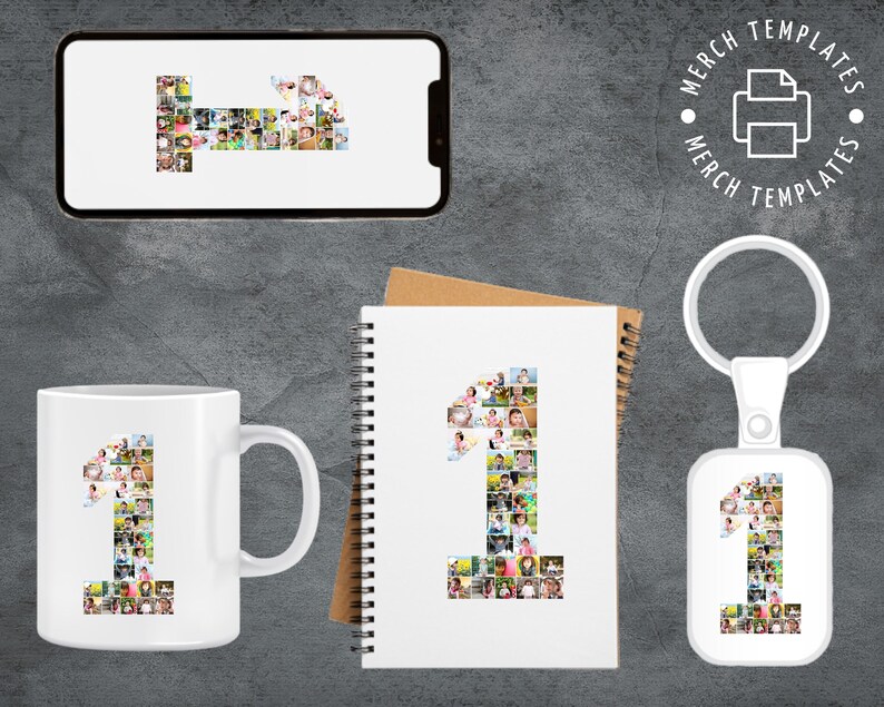 1st Number Collage Frame | 1 Collage Frame Canva Editable | 1st ...