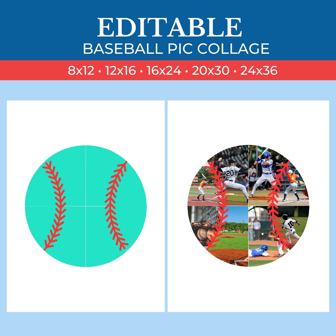 Custom Baseball Picture Collage - Personalized Photo Collage | Canva ...