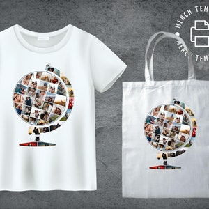 Picture Collage Globe Template | Gridart Canva | Image Collage | Pic ...