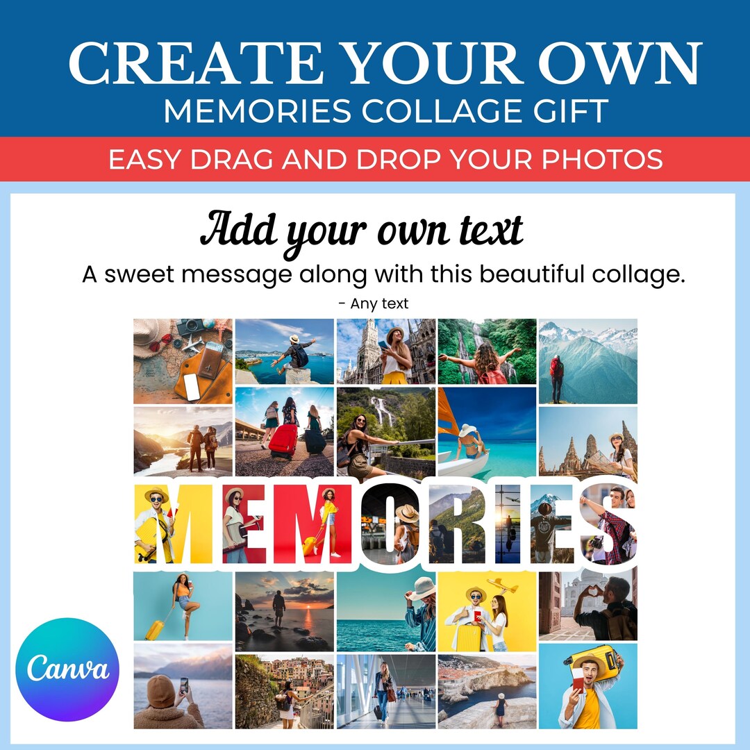 Memories Gift Collage Template | Editable Collage for Memories Fans ...