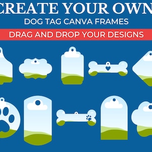 Dog Tag Canva Frames Template | Drag and Drop Your Designs Easily With ...