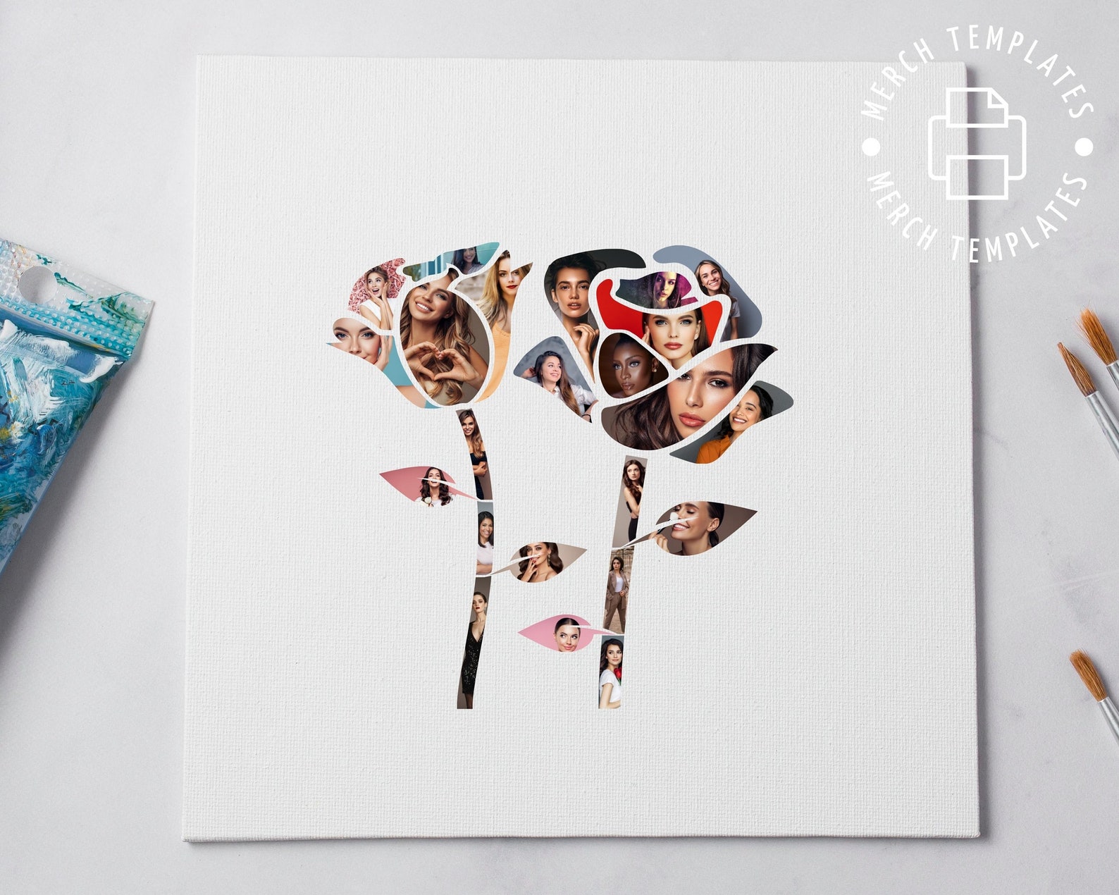 Picture Collage Roses Template | Gridart Canva | Image Collage | Pic ...