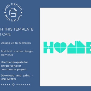 PRINTABLE House Collage Template | Housewarming Gift Collage | House ...