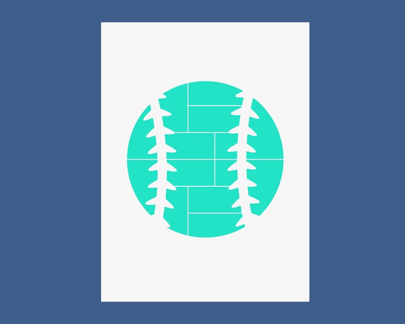 PRINTABLE Baseball Collage Frame Baseball Picture Template Baseball ...