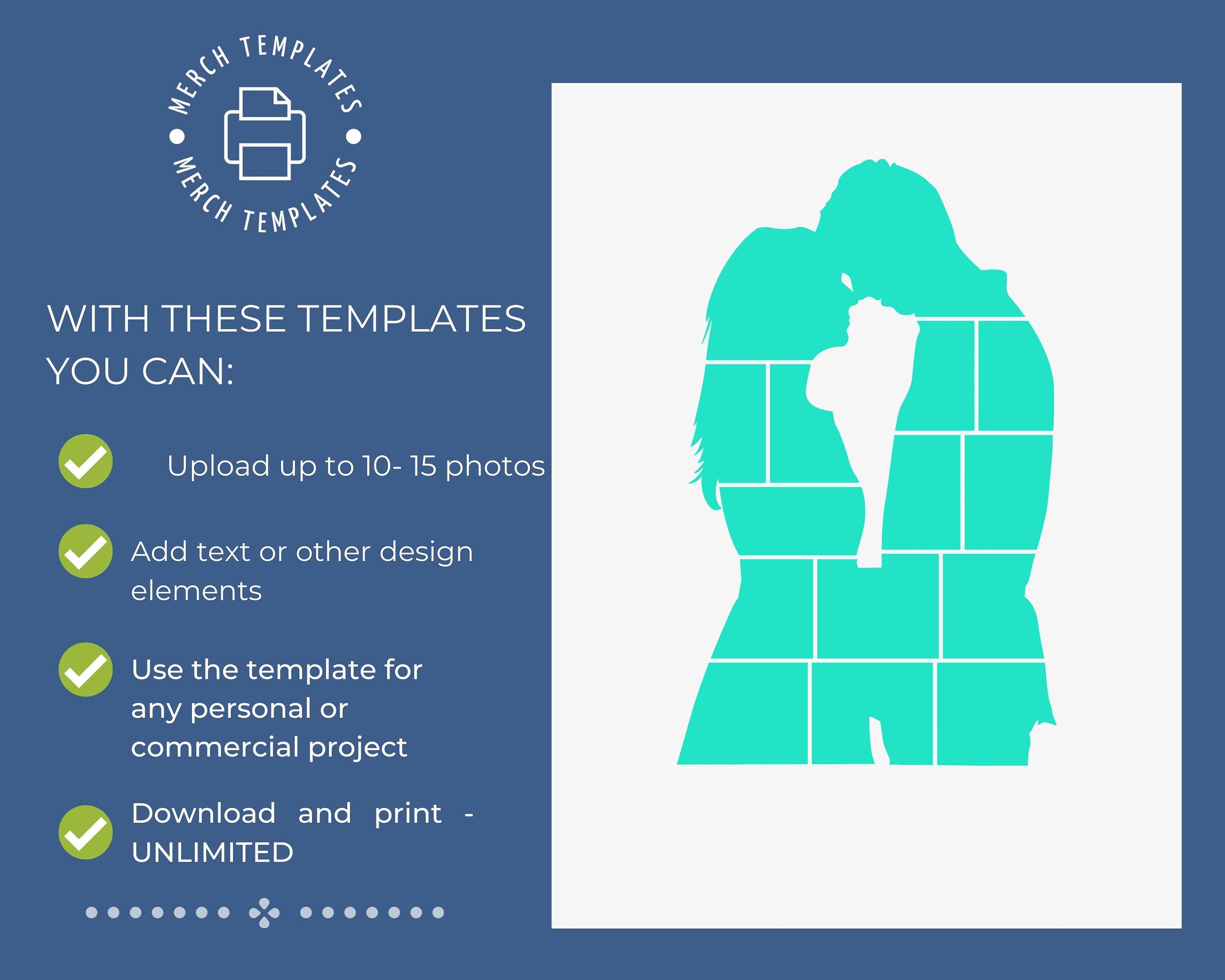 Picture Collage Couple Kissing Photo Template | Gridart Canva | Image ...