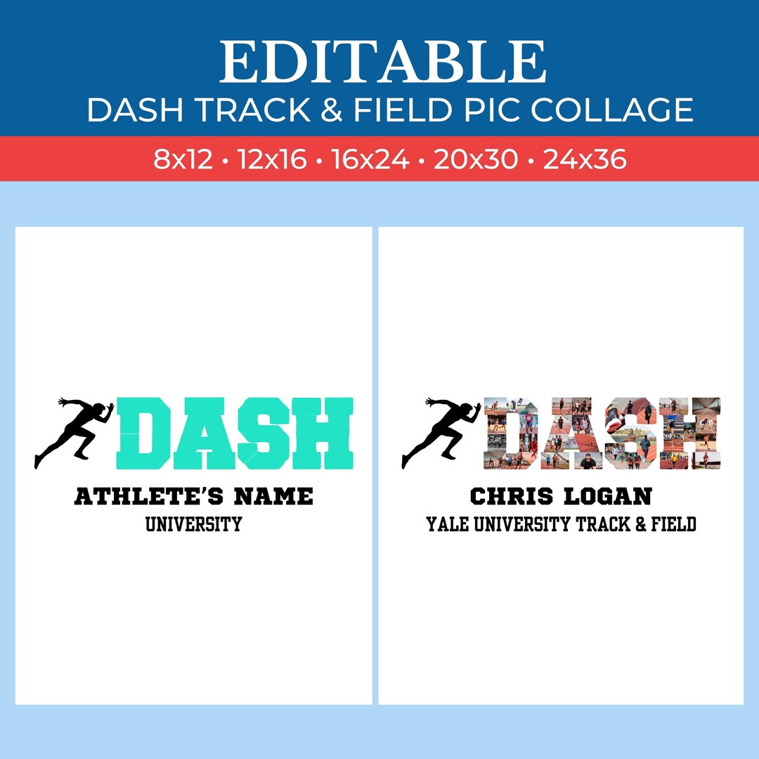 Customize Dash Track & Field Picture Collage - Personalized Photo ...