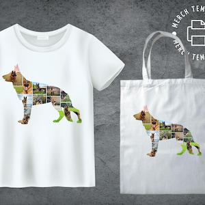 PRINTABLE German Shepherd Gift Collage Template | Editable Collage for ...