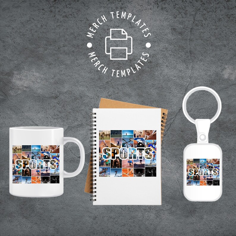 Sports Gift Collage Template | Editable Collage for Sports Fans Gifts ...