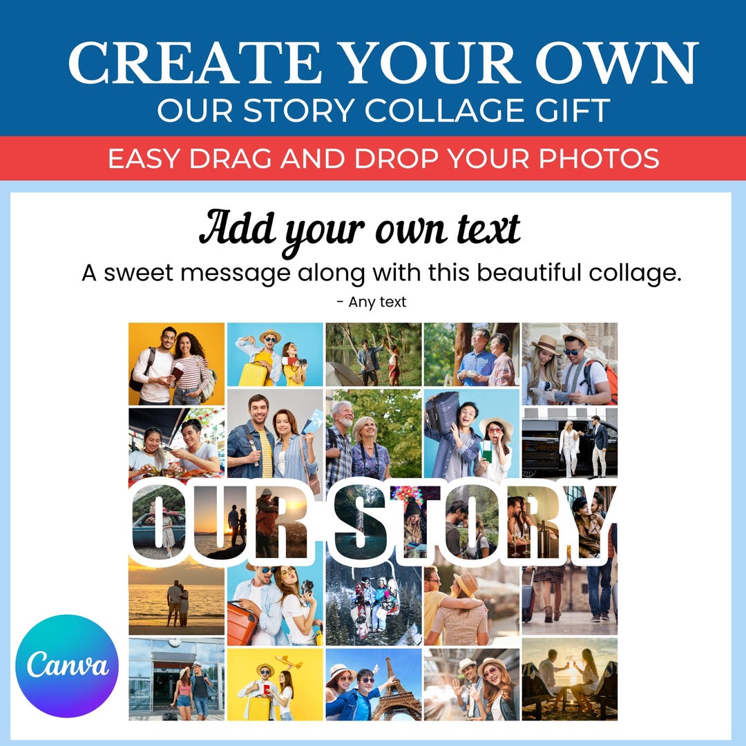 Our Story Gift Collage Template | Editable Collage for Our Story Fans ...