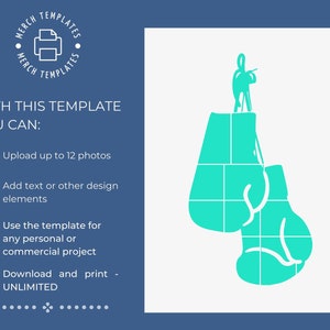 PRINTABLE Boxing Gift Collage Template | Editable Collage for Boxing ...