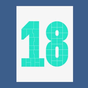 PRINTABLE 18 Number Collage Frame | 18 Collage Frame Canva Editable ...