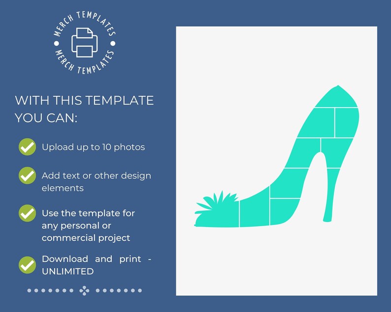 Picture Collage High Heels Shoe Template | Gridart | Image Collage ...