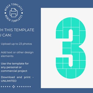 3rd Number Collage Frame | 3 Collage Frame Canva Editable | 3rd ...