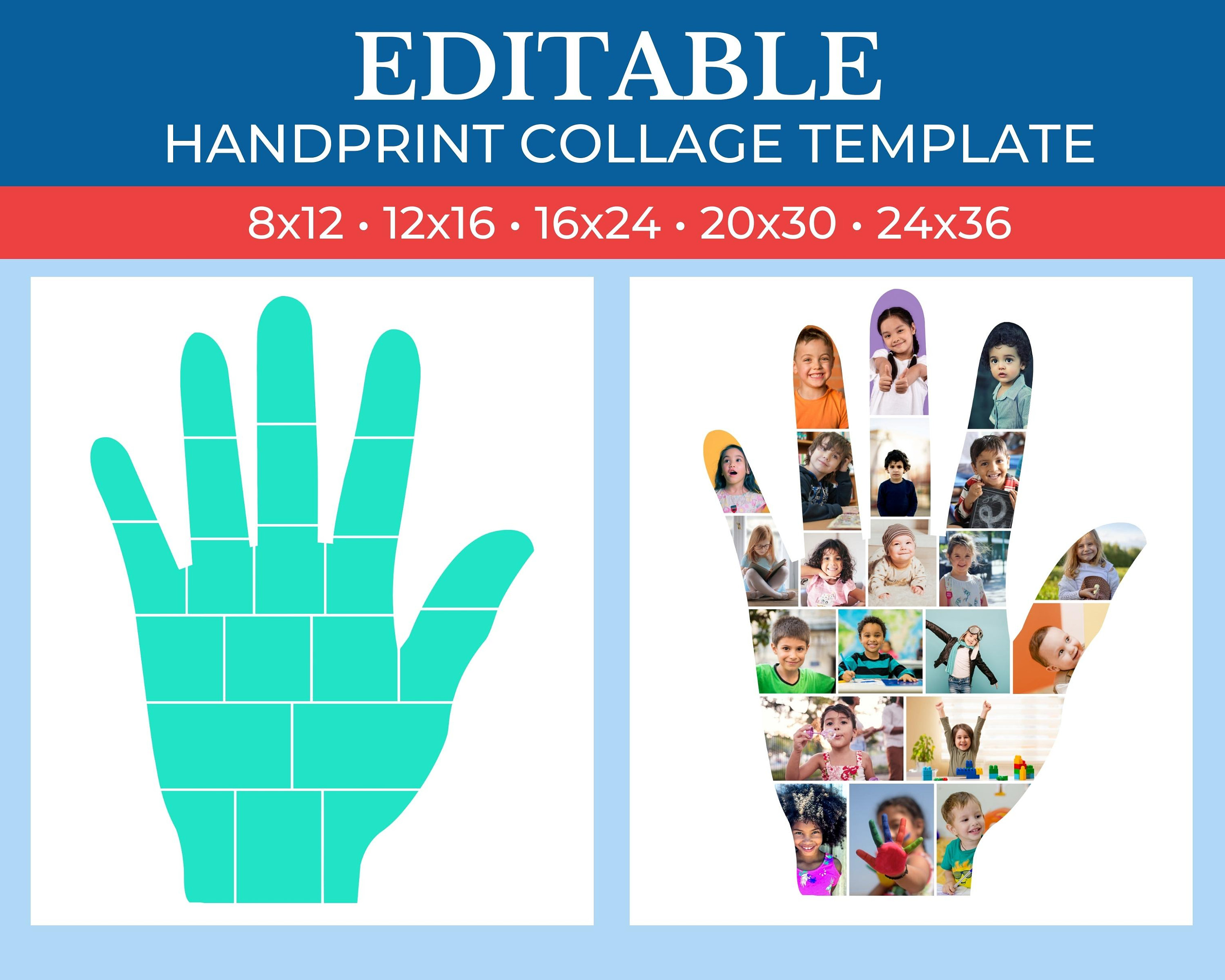 Picture Collage Handprint Template Gridart Canva Image Collage Pic ...