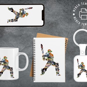 Baseball Player Collage Canva Template | Editable Collage | Download ...