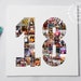 PRINTABLE 18 Number Collage Frame | 18 Collage Frame Canva Editable ...