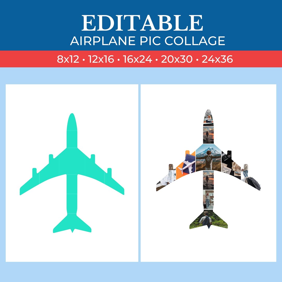 Custom Airplane Picture Collage - Personalized Photo Collage | Canva ...