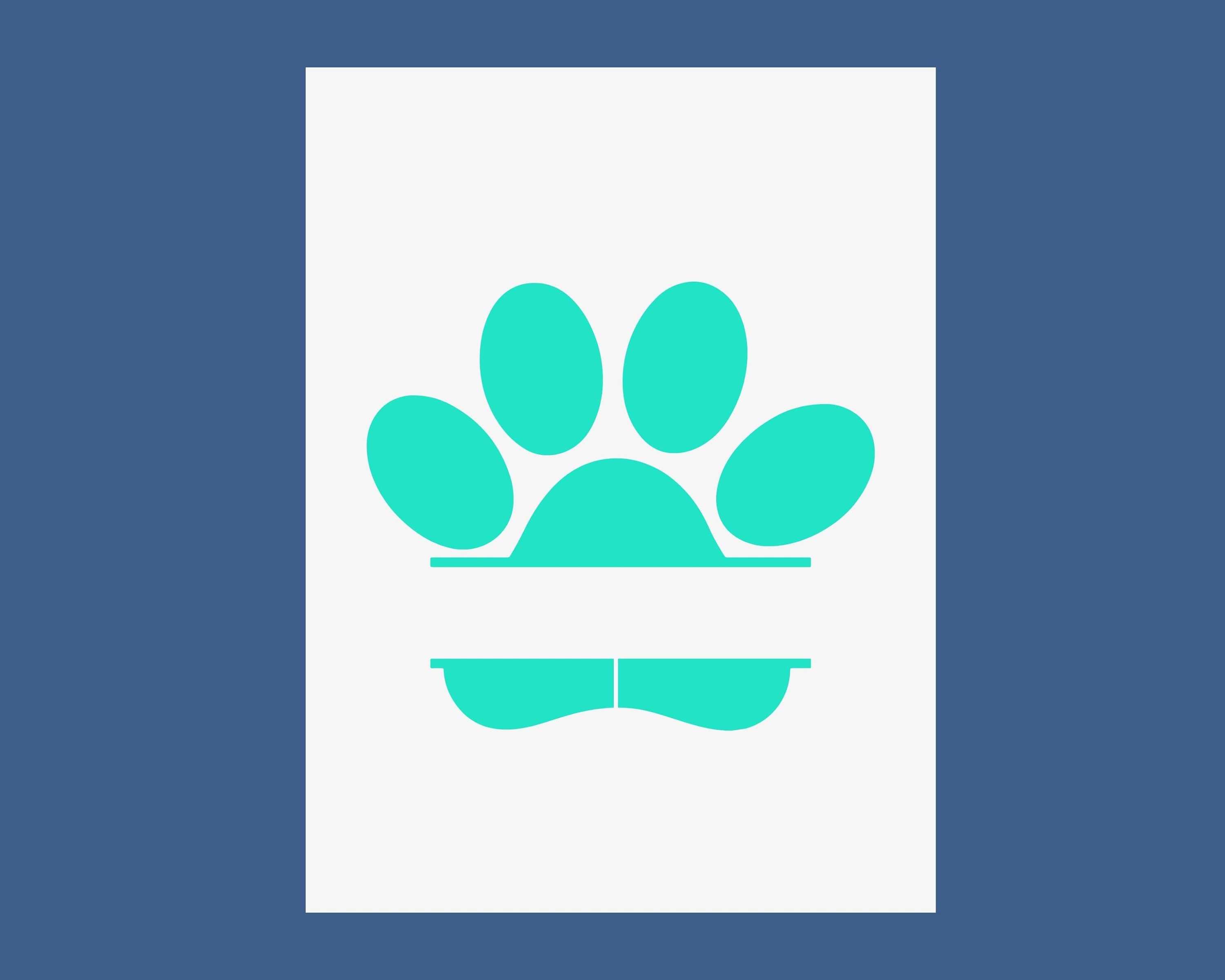 PRINTABLE Paw Print Gift Collage Template | Collage for Dog Lovers ...