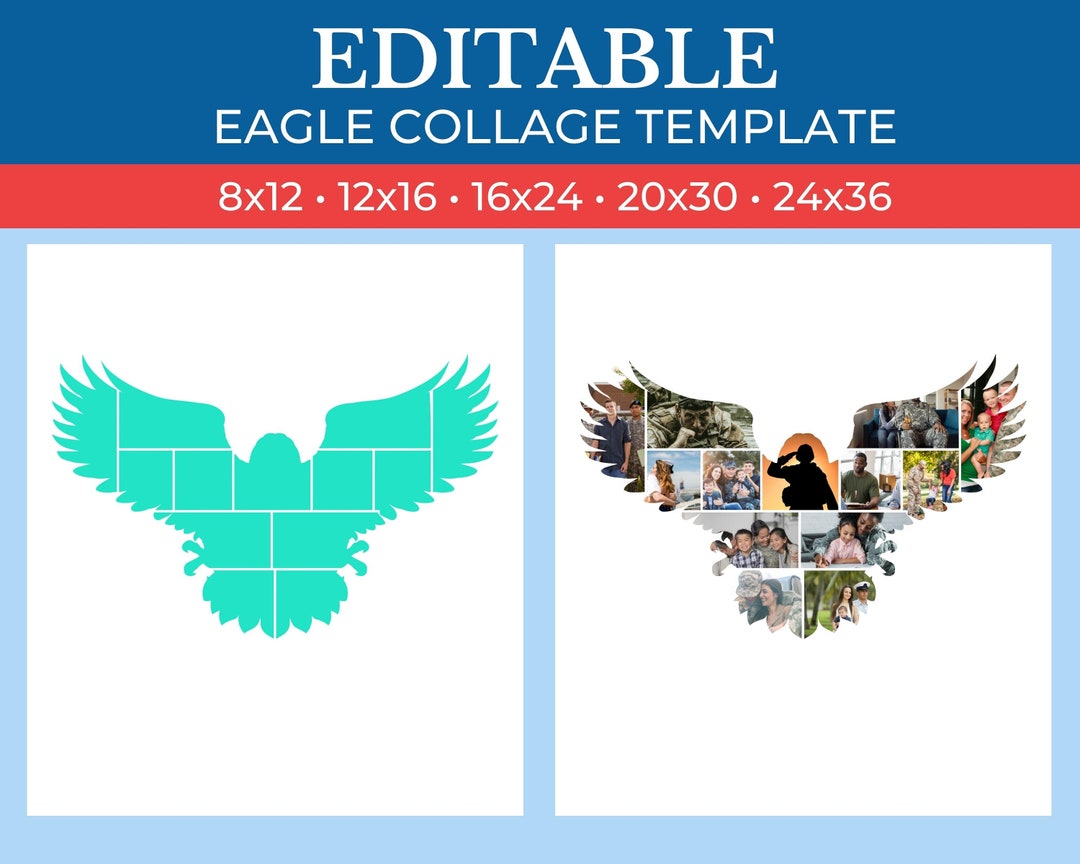 Picture Collage Eagle Template | Gridart | Image Collage | Pic Stitch ...