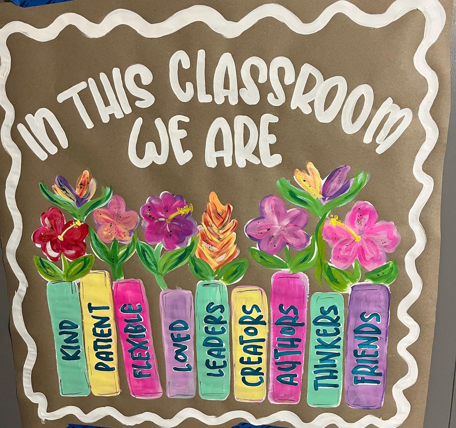 Hand Painted Teacher Classroom Banner: Back to School Decor, PBIS - Etsy