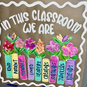 Hand Painted Teacher Classroom Banner: Back to School Decor, PBIS - Etsy