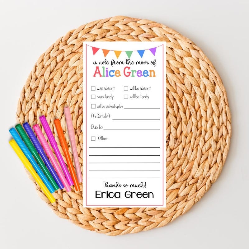 School Note - Etsy