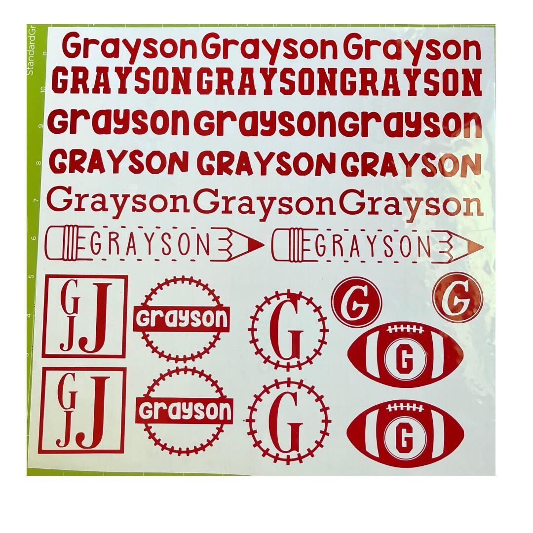 Personalized Boy Monogram Sheet, Vinyl Monogram Sheet, Personalized ...