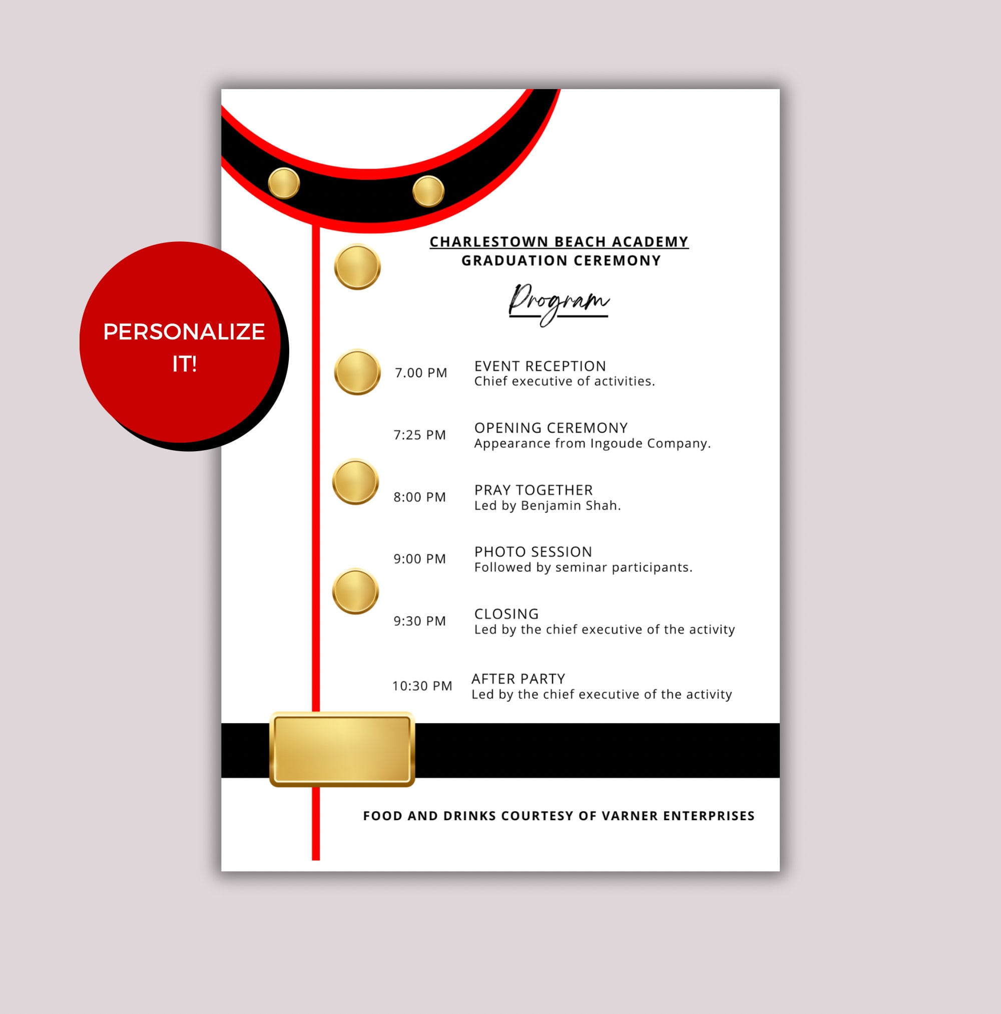 Military Program Template, Military Welcome Home, Military Retirement ...
