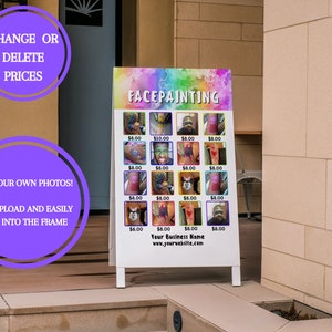 Face Painting Sign Face Painting Sign Template Face Painter - Etsy