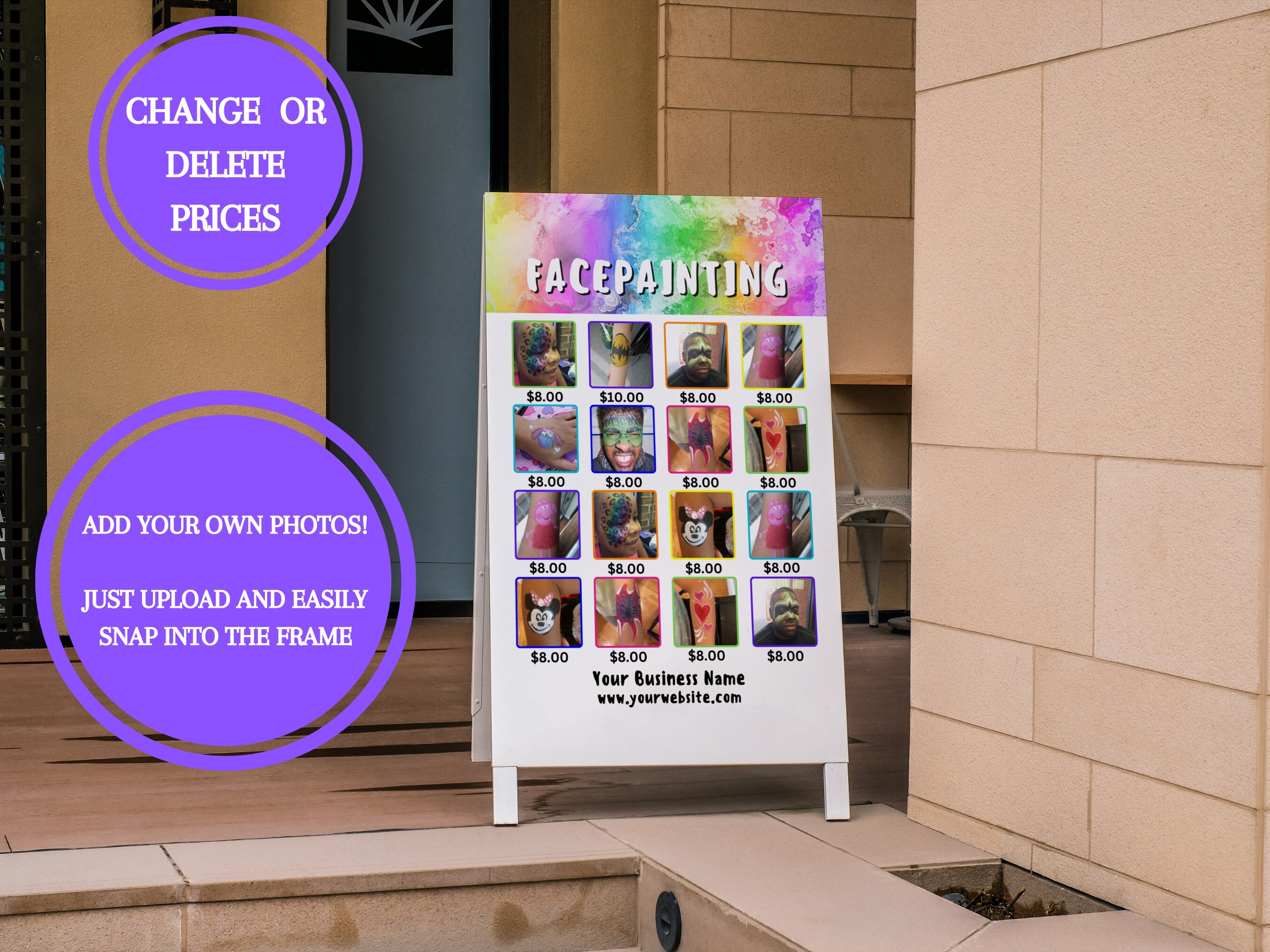 Face Painting Sign Face Painting Sign Template Face Painter - Etsy