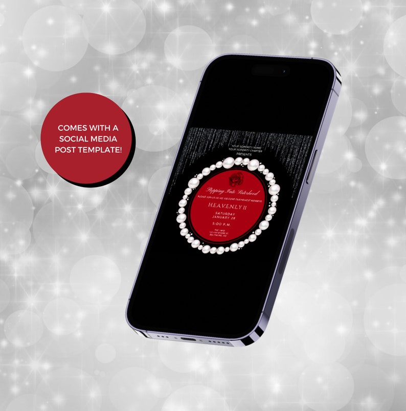 Sorority Probate Invitation: Pearl Invite, Delta Flyer - Etsy