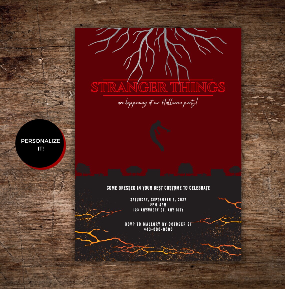 Strange Things Party Invitation Halloween Party Invitation - Etsy