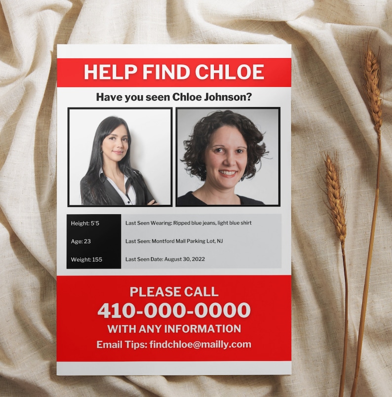 Missing Person Flyer, Missing Flyer Template, Missing Person Poster ...