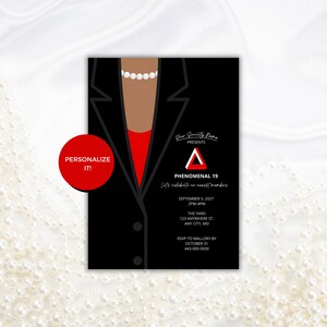 Sorority Event Invitation: Probate Pearl Theme Flyer (template) - Etsy
