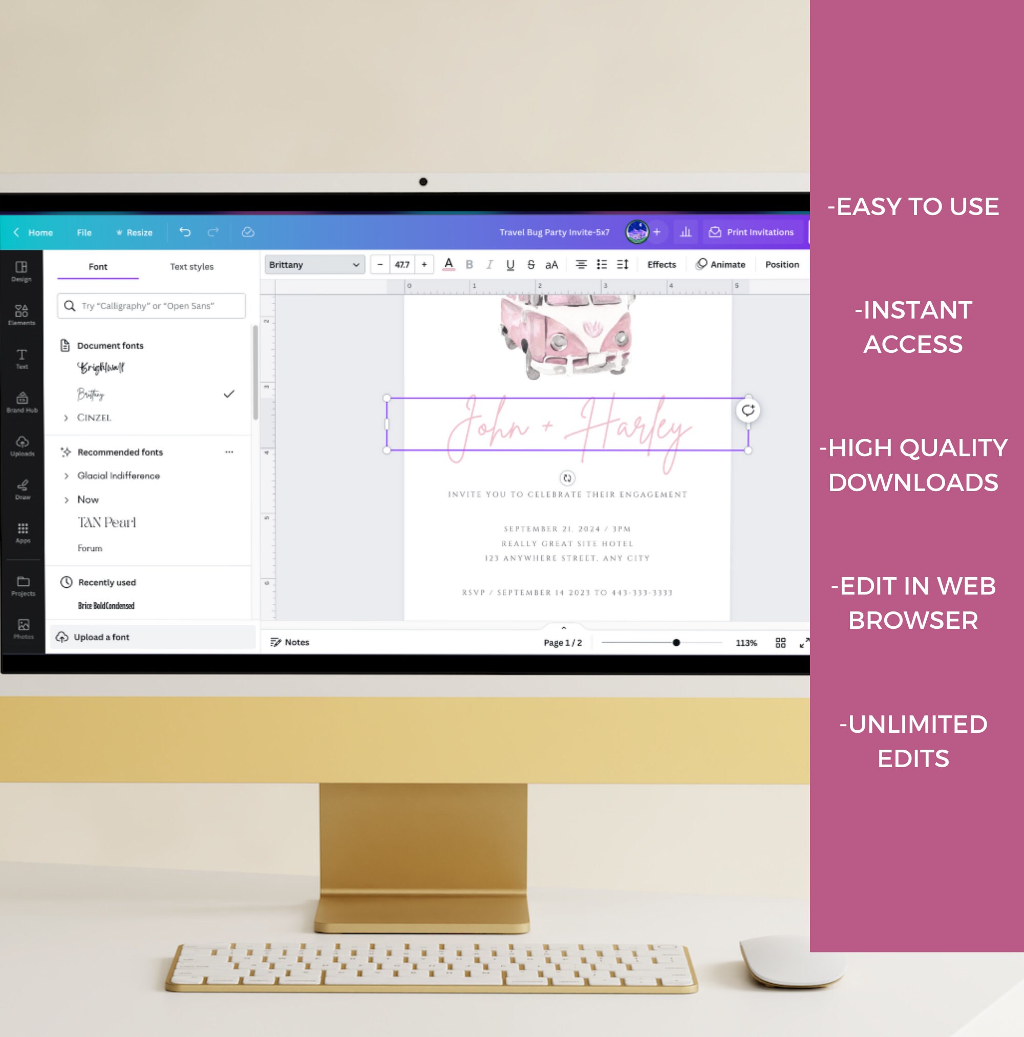 RV Party Invitation, RV Wedding Invitation, Travel Wedding Invitation ...