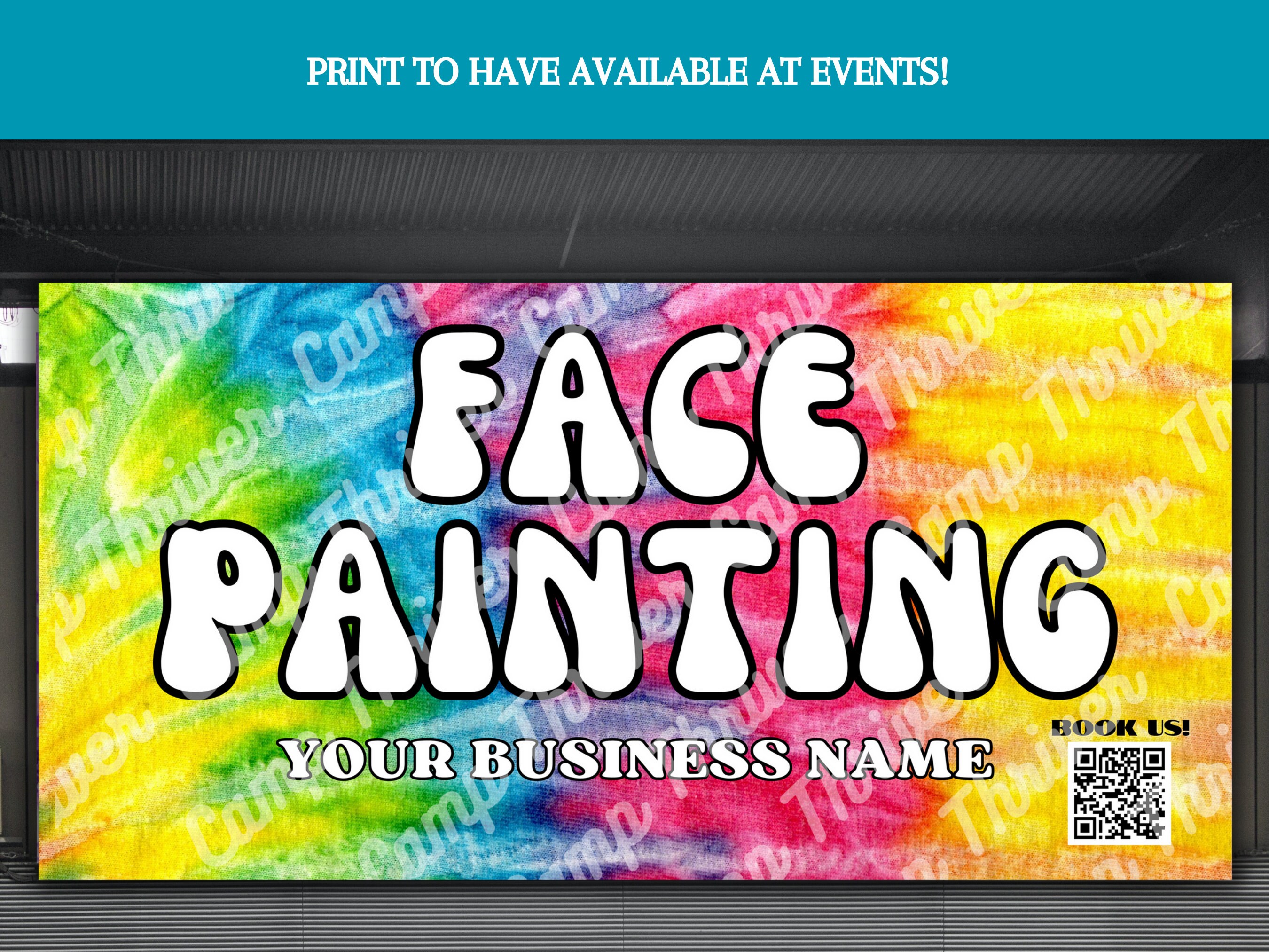 Face Painting Banner, Face Painting Sign, Face Paint Flyer Template ...