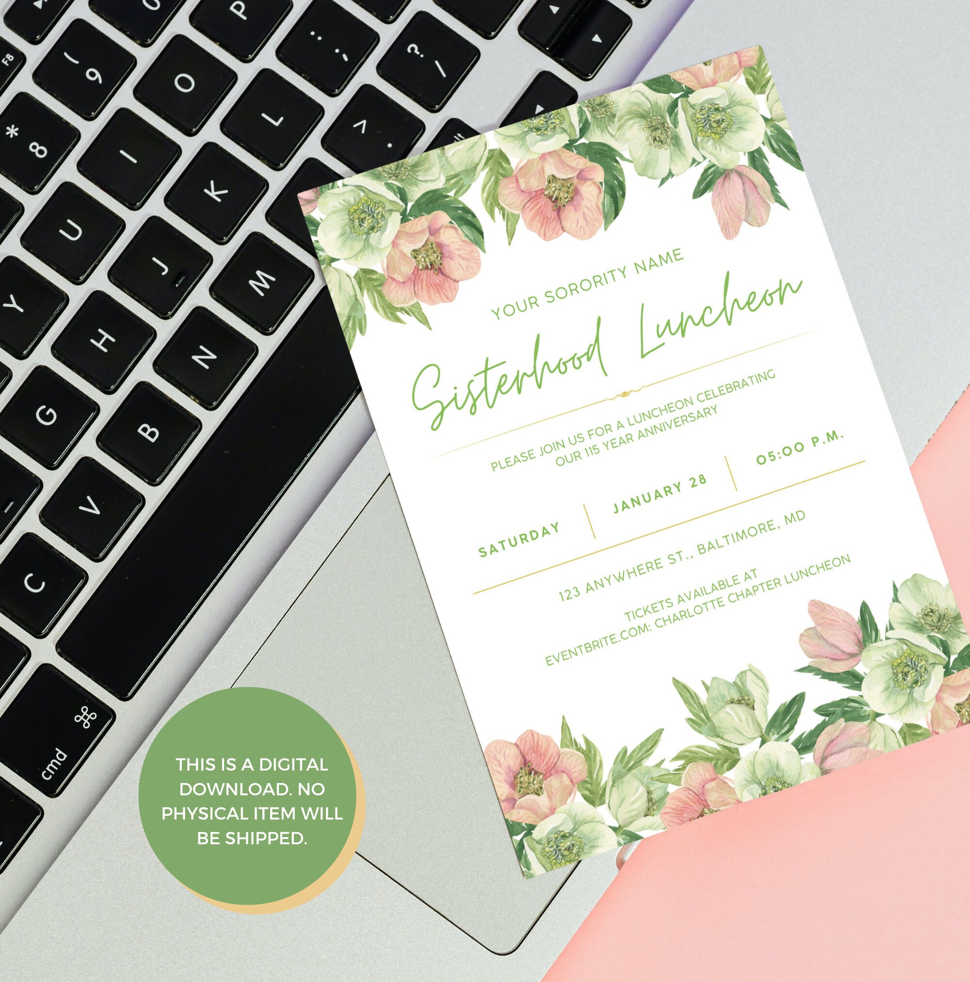 Sorority Flyer, Sorority Template, AKA Invitation, Sorority Invitation ...