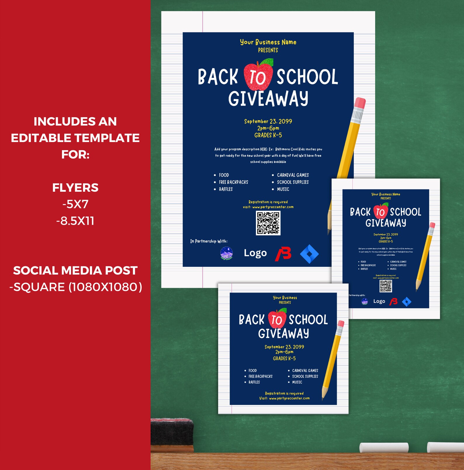 Back to School Flyer, School Event Flyer Template, Back to School Night ...