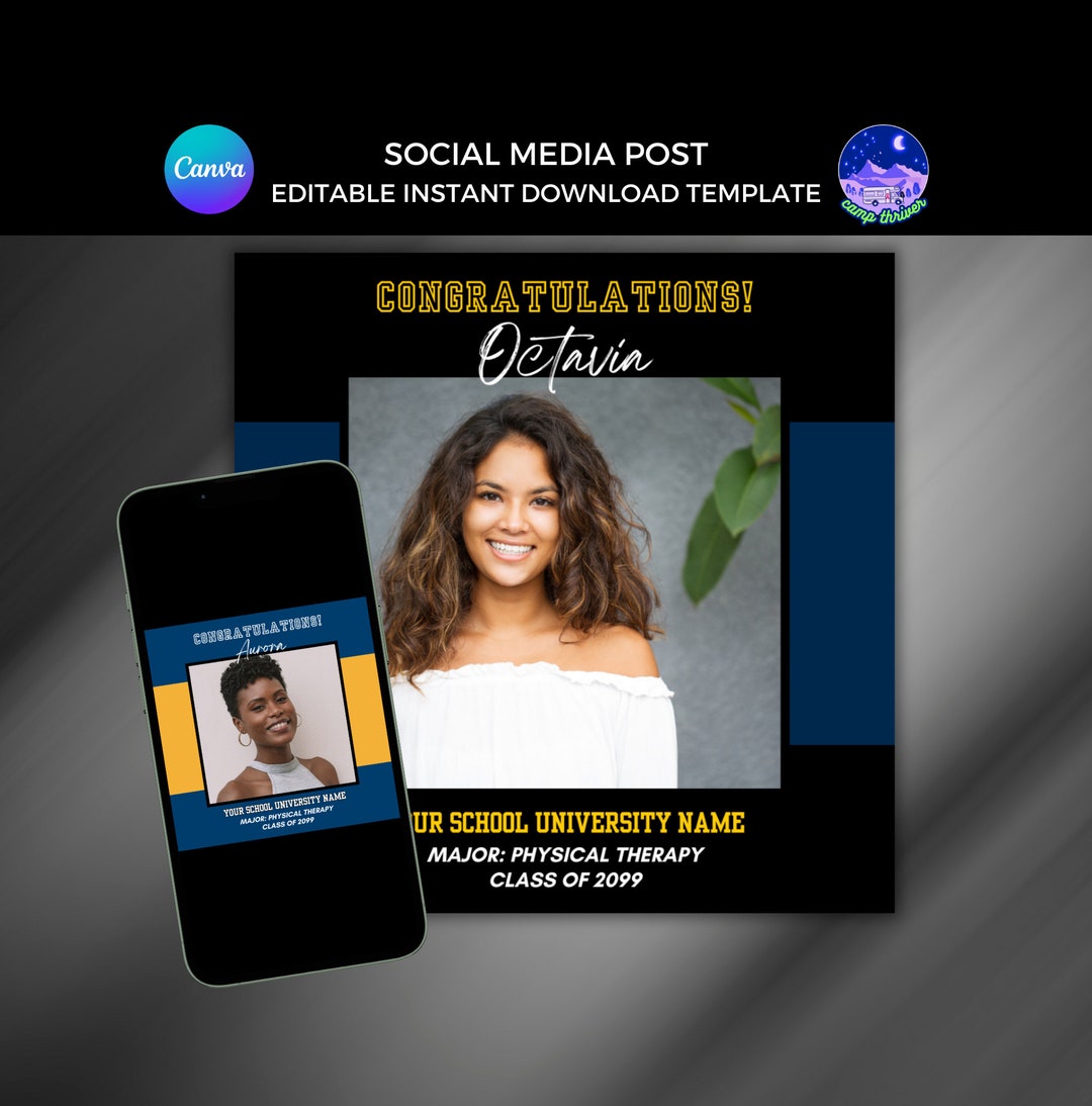 College Announcement, Decision Day Instagram Post, High School ...