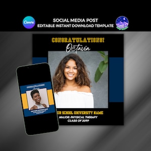 Graduation Announcement: College Decision Day Social Media Post ...