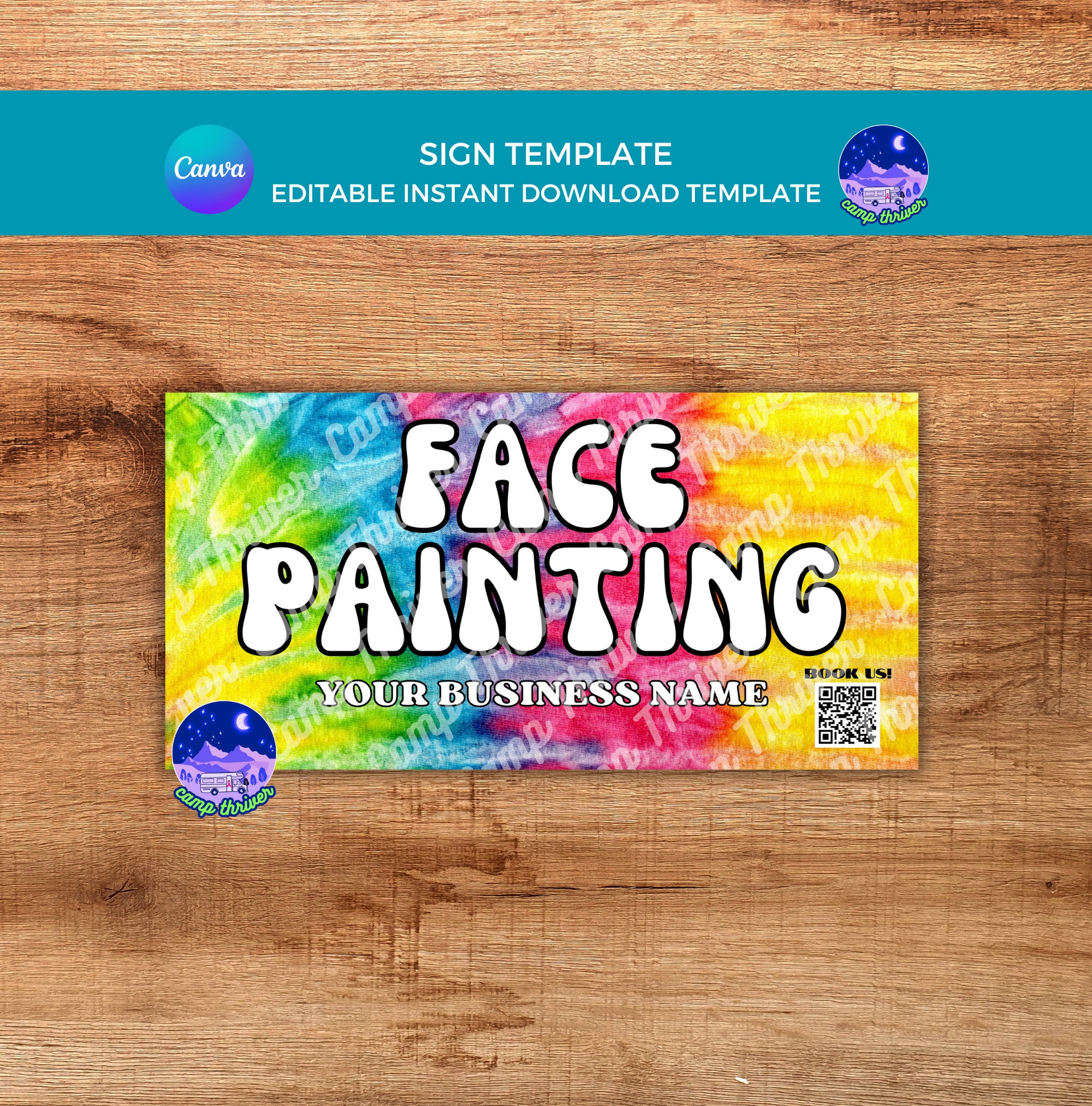 Face Painting Banner, Face Painting Sign, Face Paint Flyer Template ...