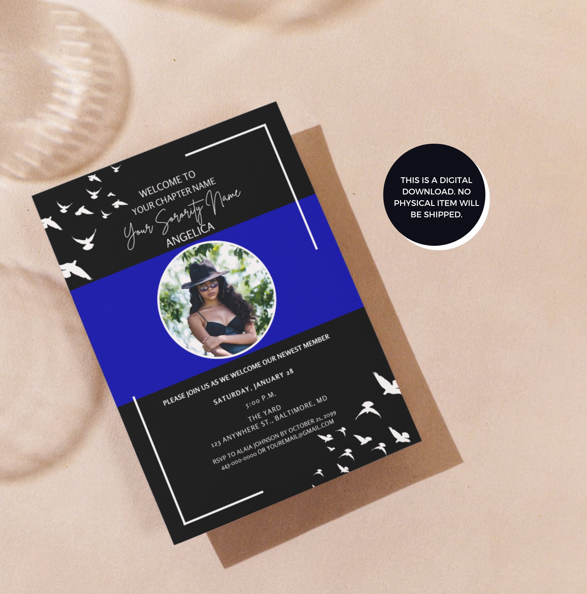 Sorority Flyer, Probate Invite, Zeta Flyer, Zeta Invitation, Probate ...