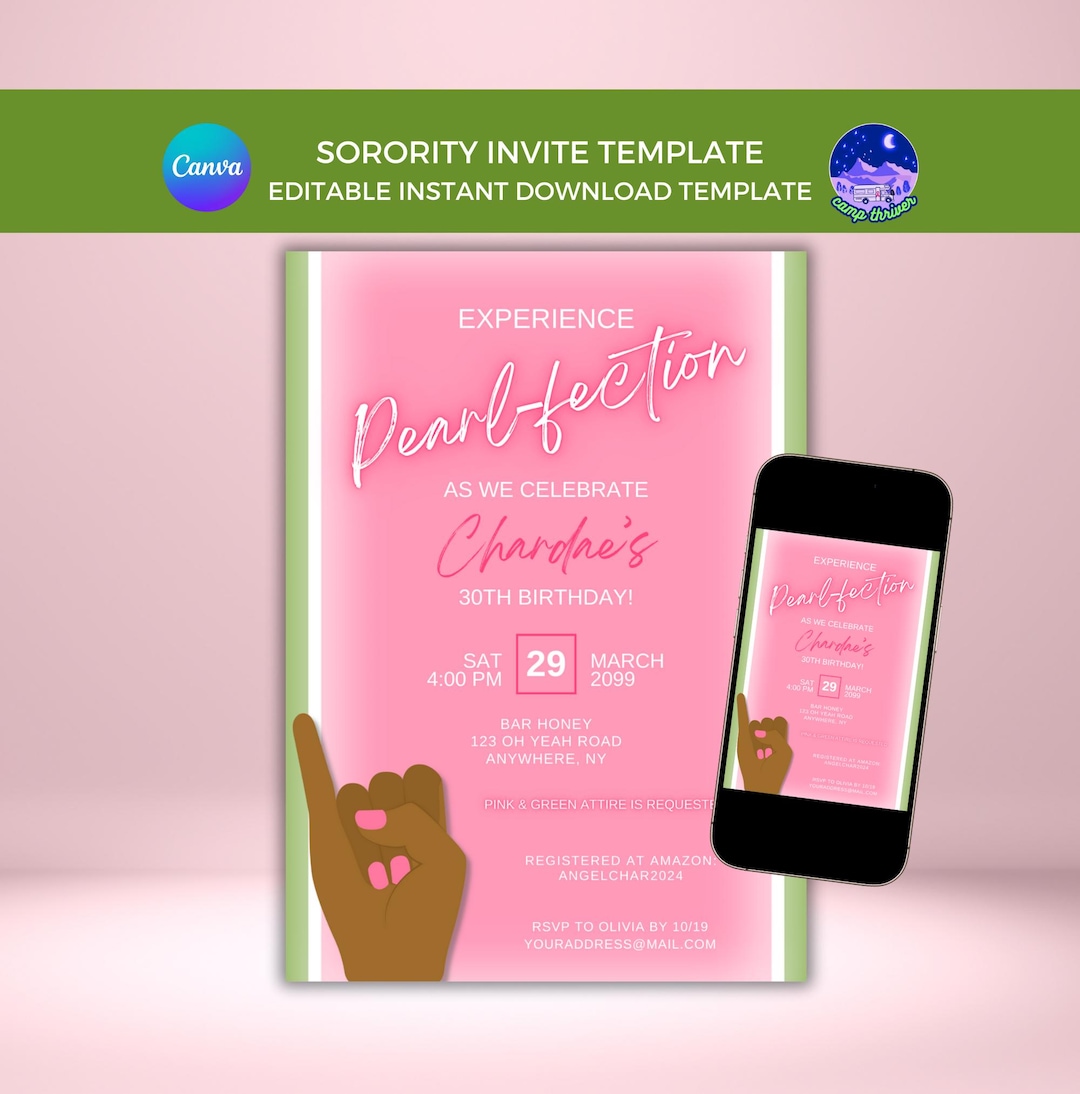 Sorority Flyer, Probate Invite, Sorority Crossing, AKA Invite, Probate ...