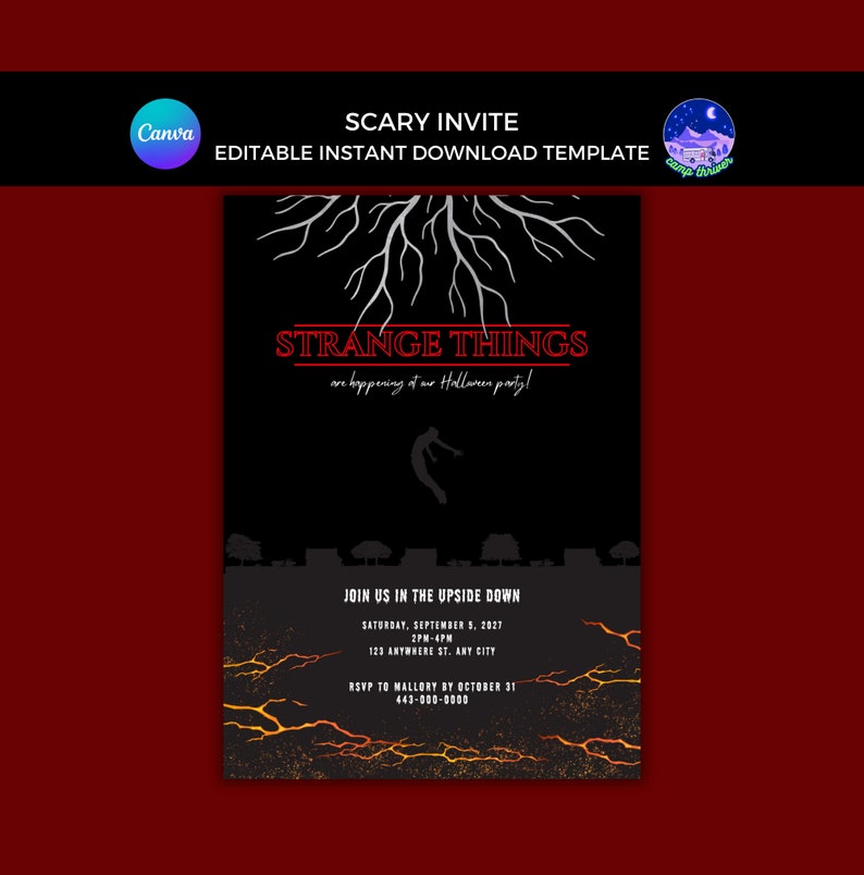 Strange Things Party Invitation Halloween Party Invitation - Etsy