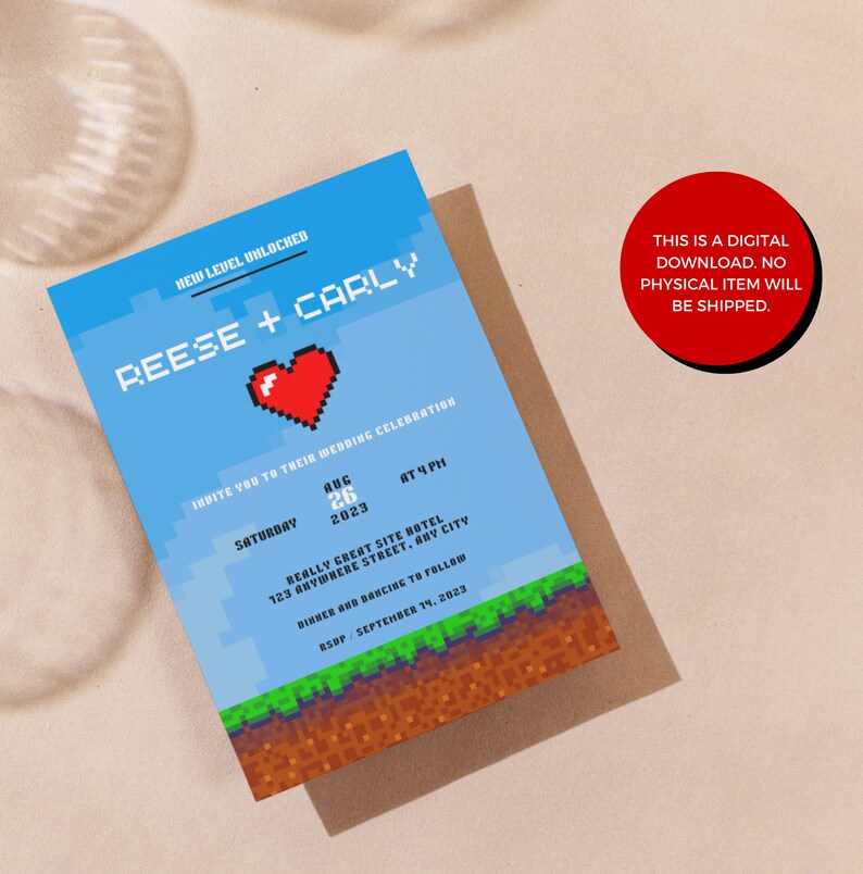 Video Game Wedding Invitation, Gamer Wedding Invitation, Nerdy Wedding ...