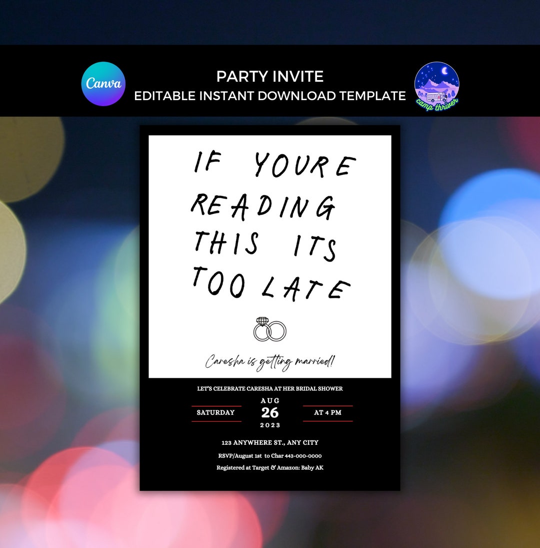 Drake Invitation, Hip Hop Bridal Shower Invite, Rap Invitation, Music ...