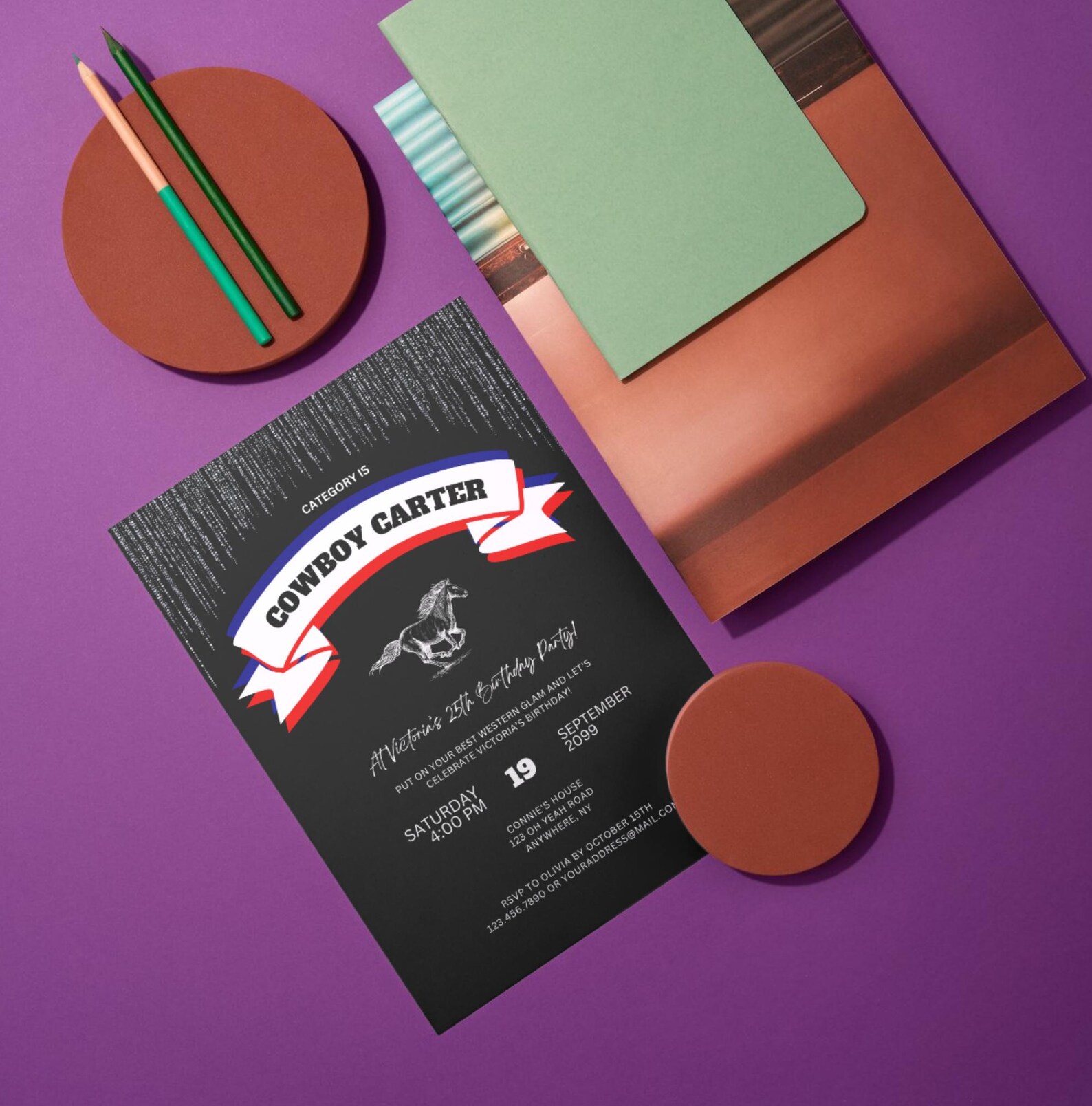 Cowboy Carter Birthday Invitation: Western Bachelorette Party, Hoedown ...