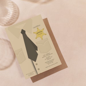Sheriff Party Invitation Template: Graduation, Retirement, Promotion ...