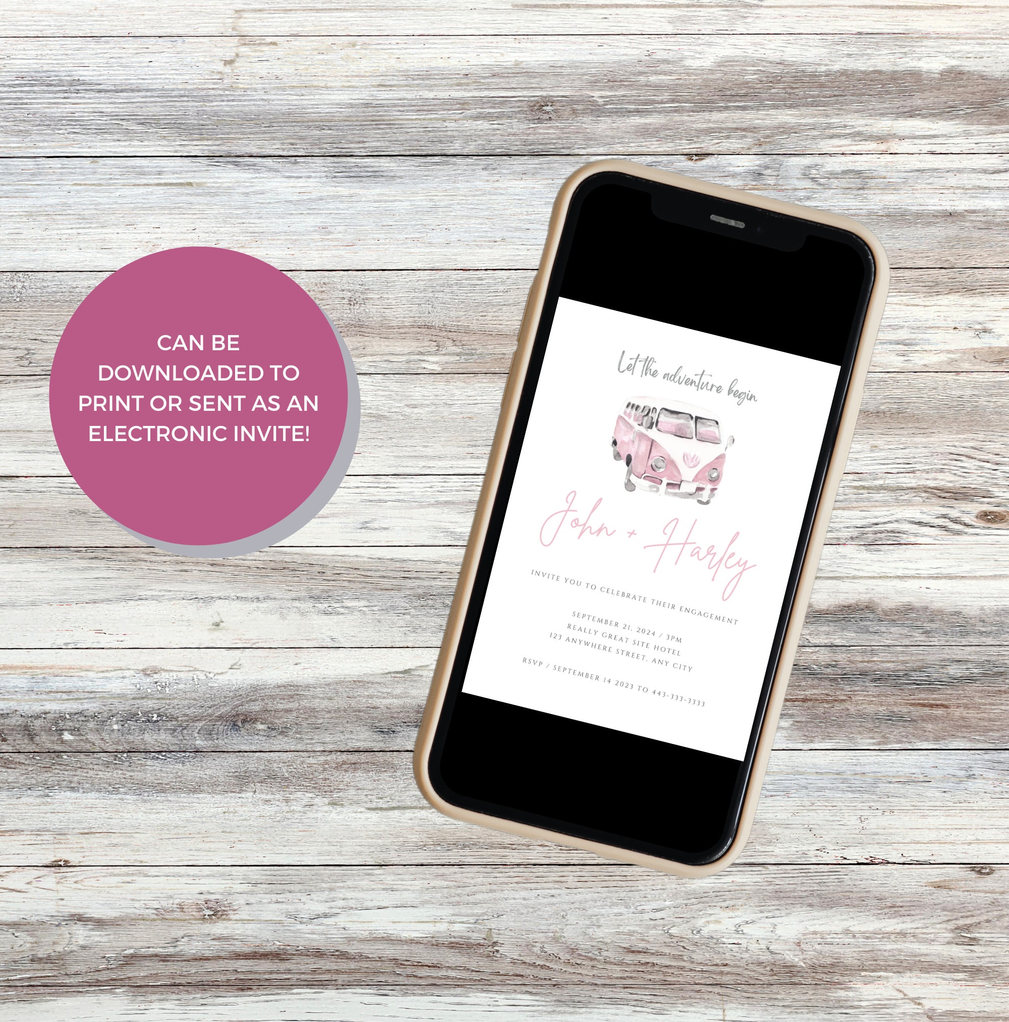 RV Party Invitation, RV Wedding Invitation, Travel Wedding Invitation ...