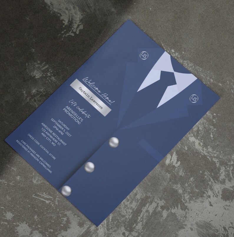 Military Party Invitation Template: Welcome Home, Retirement, Promotion ...